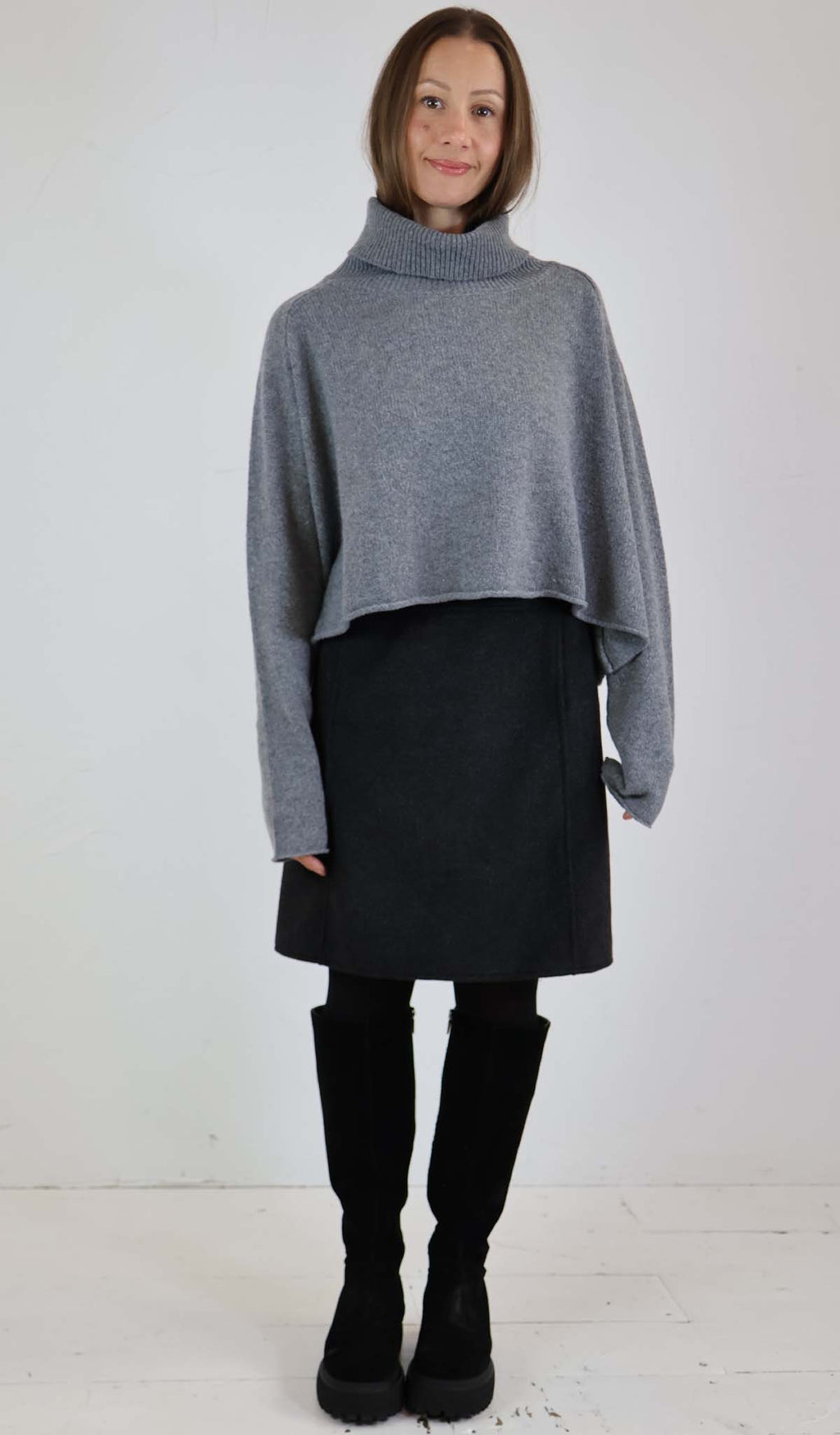 0039 Italy Talisa Felt Skirt 222567 – Blue Woman