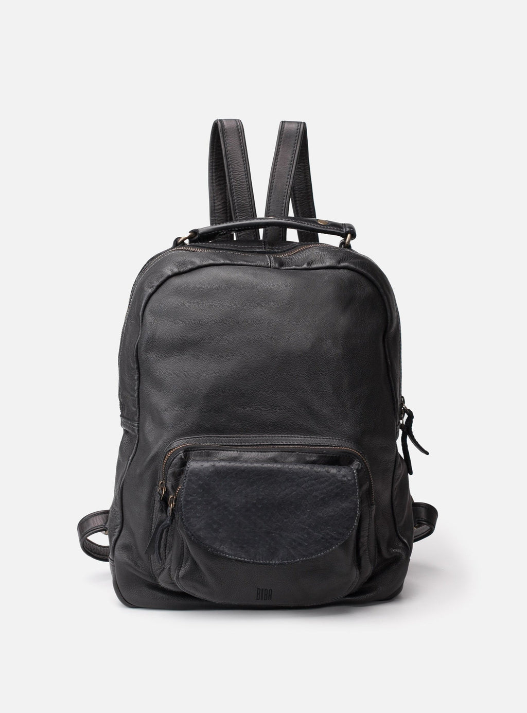 Biba Mochila Lennon Leather Backpack - Black – Blue Woman